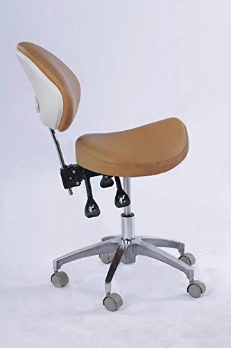 Deluex Dental Mobile Chair Saddle Doctor's Stool Micro Fiber Leather Dentist Chair New