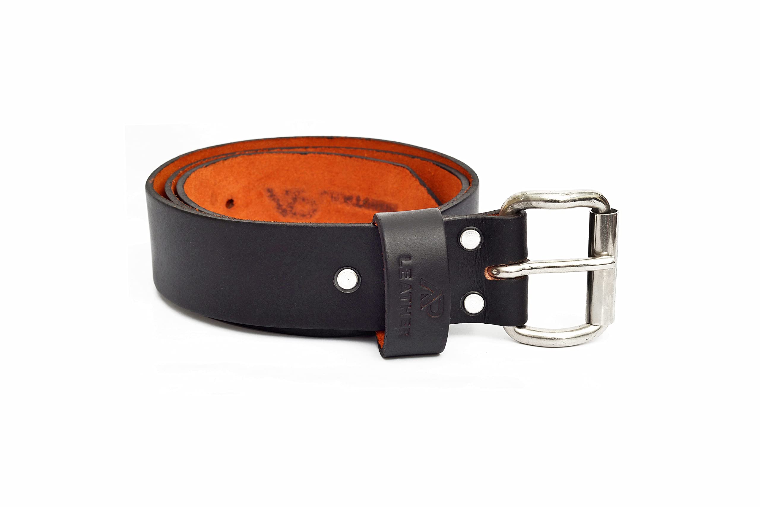 Ap Leather 100% Real Leather Work Belt , 32 Inch to 46 Inch , 2MM Leather Thickness ,Single Hole , Leather Tool Belt ,Men ,Work Tool Belt , 2MM Width