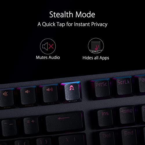 ASUS ROG Strix Scope NX Wireless Deluxe Gaming Keyboard - Tri-Mode Connectivity (2.4GHz RF, Bluetooth, Wired), ROG NX Red Mechanical Switches, PBT Keycaps, Aura Sync RGB, Magnetic Wrist Rest, Black