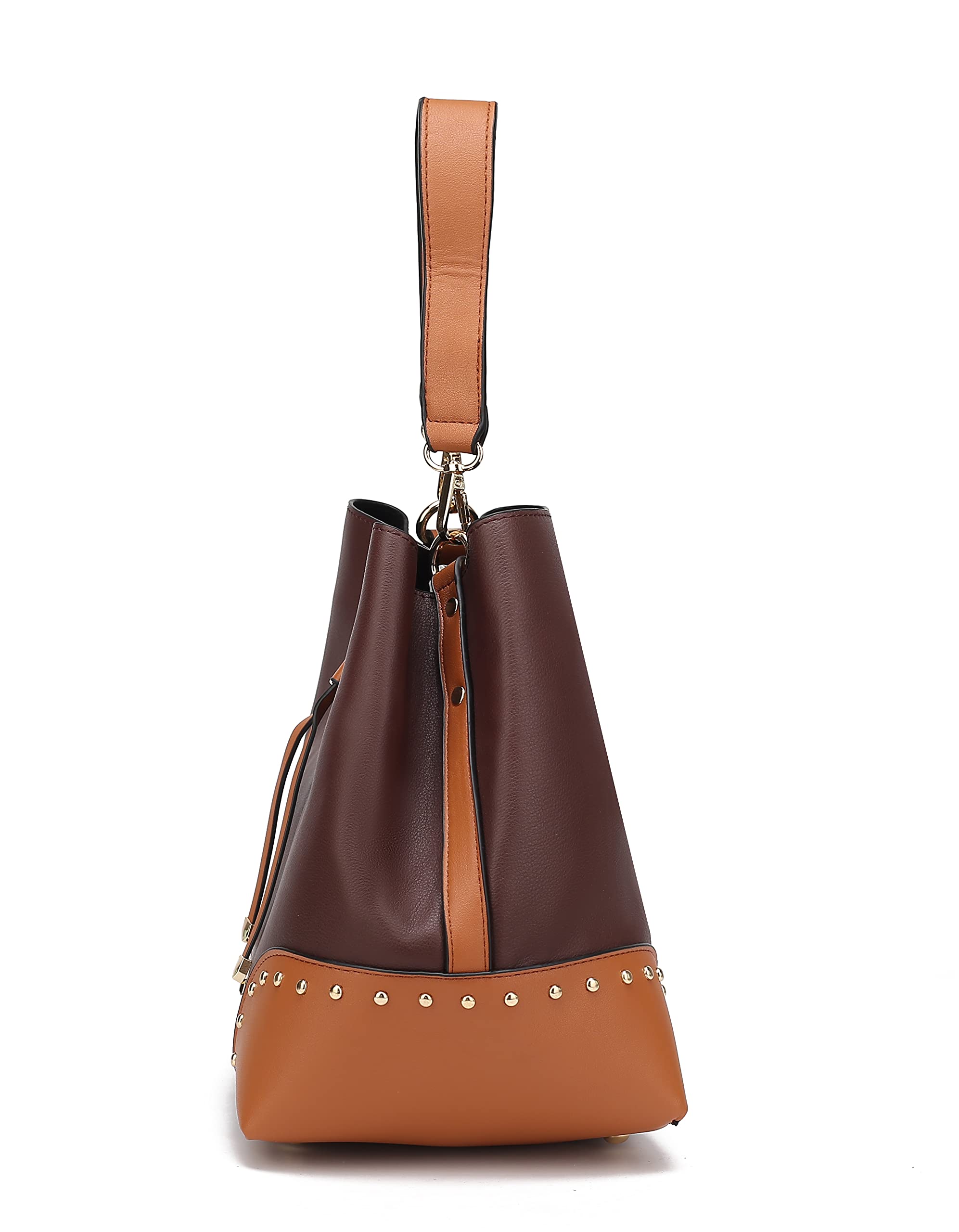 MKF Crossbody Bucket Hobo Bag for Women Handbag & Wristlet Wallet Purse Set β PU Leather Top Handle Shoulder Strap