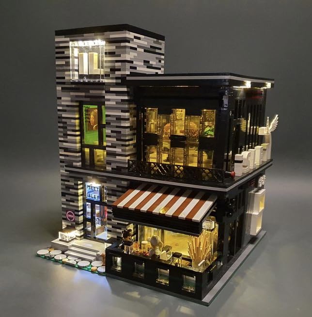 General Jim's Pub and Restaurant City Modular Building Blocks Toy Bricks Set Two Level Amazingly Detailed Building Bricks MOC Toy Set - for Teens and Adults