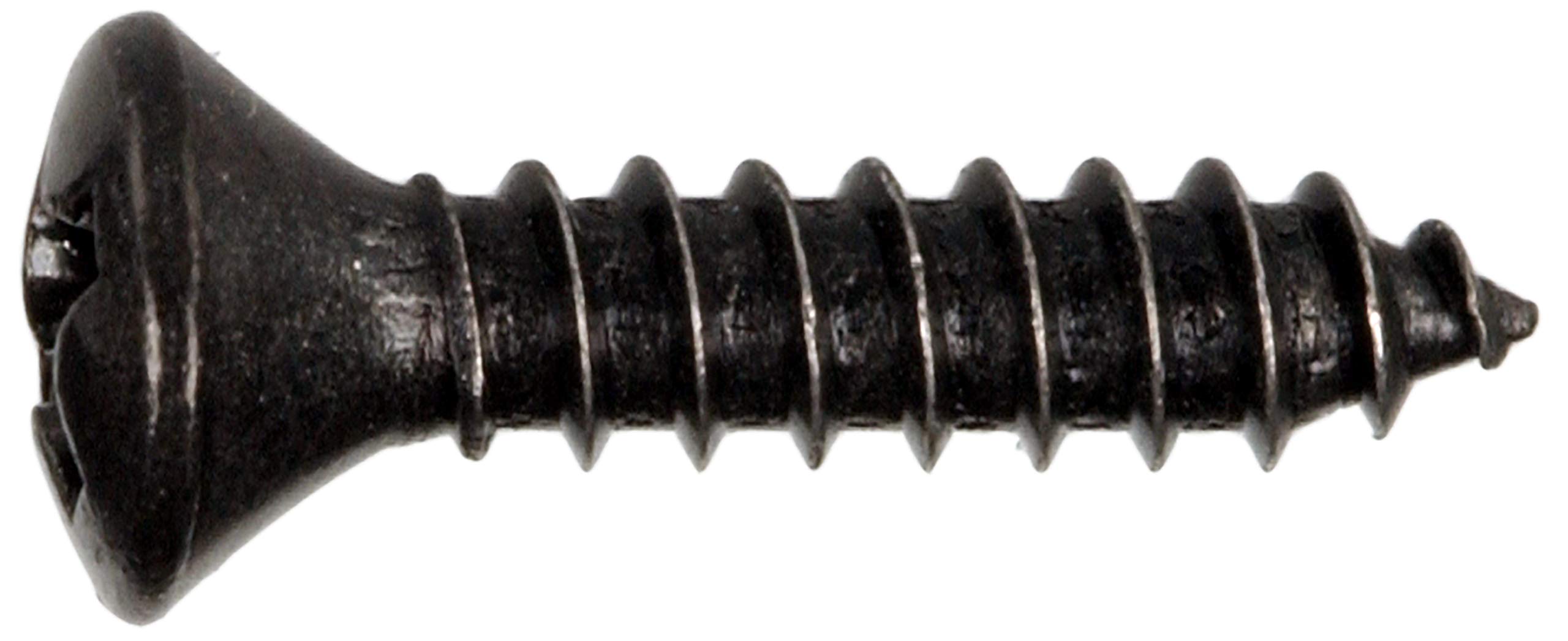 Hillman 2855 6 x 5/8-Inch Oval Head Black Chromate Decorative Sheet Metal Screw, 40-Pack