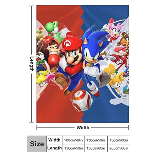 Cartoon Hedgehog Blanket Anti-Pilling Soft Blankets Flannel Air Conditioning Throw Blankets 50"*60"