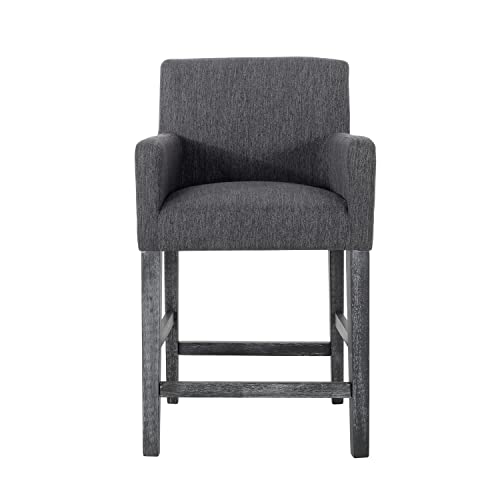 Christopher Knight Home Armga Upholstered 26 inch Counter Stool - Charcoal/Gray