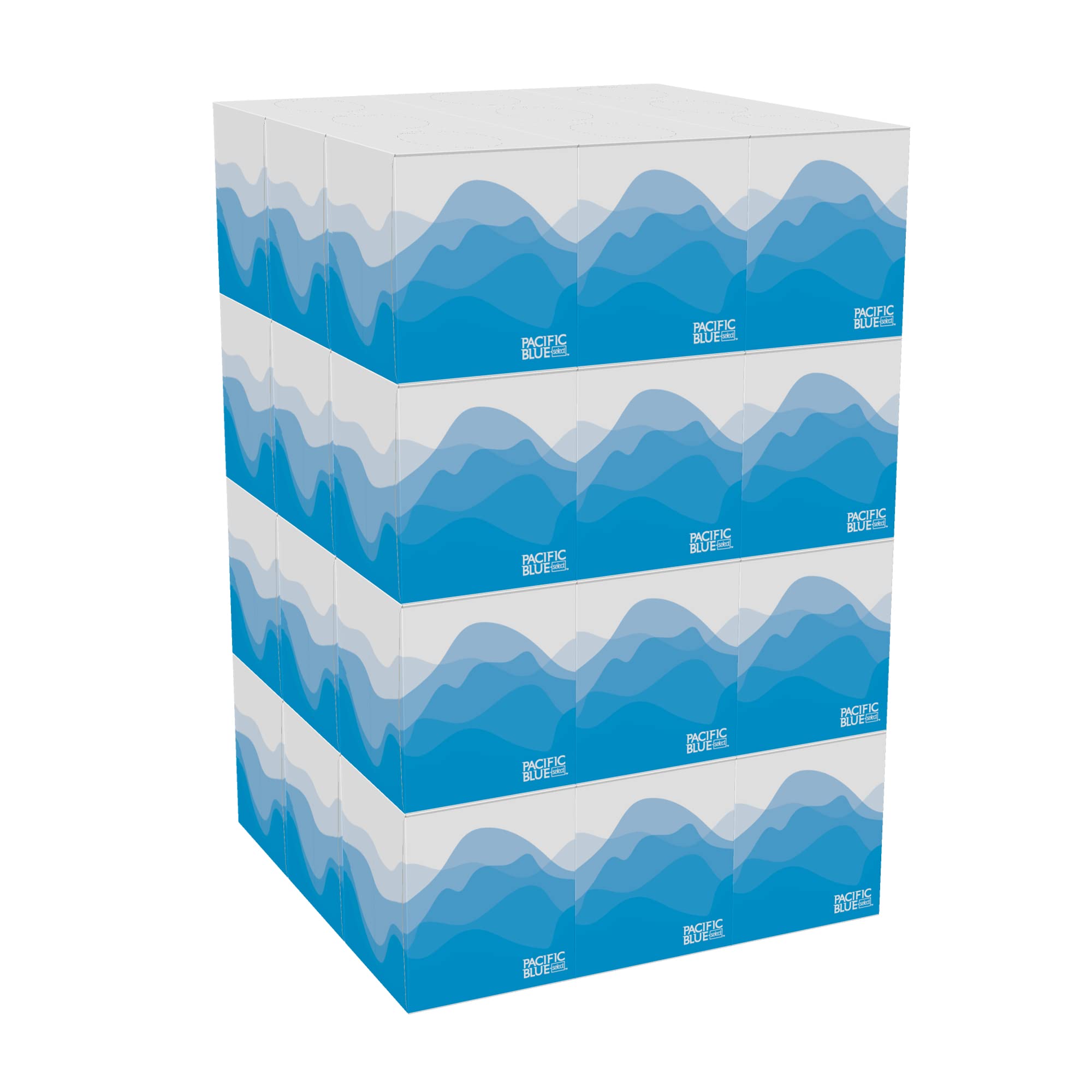 Georgia-Pacific Preference 2-Ply Facial Tissue by GP PRO (Georgia-Pacific) Cube Box 46200 100 Sheets Per Box 30 Boxes Per Case White