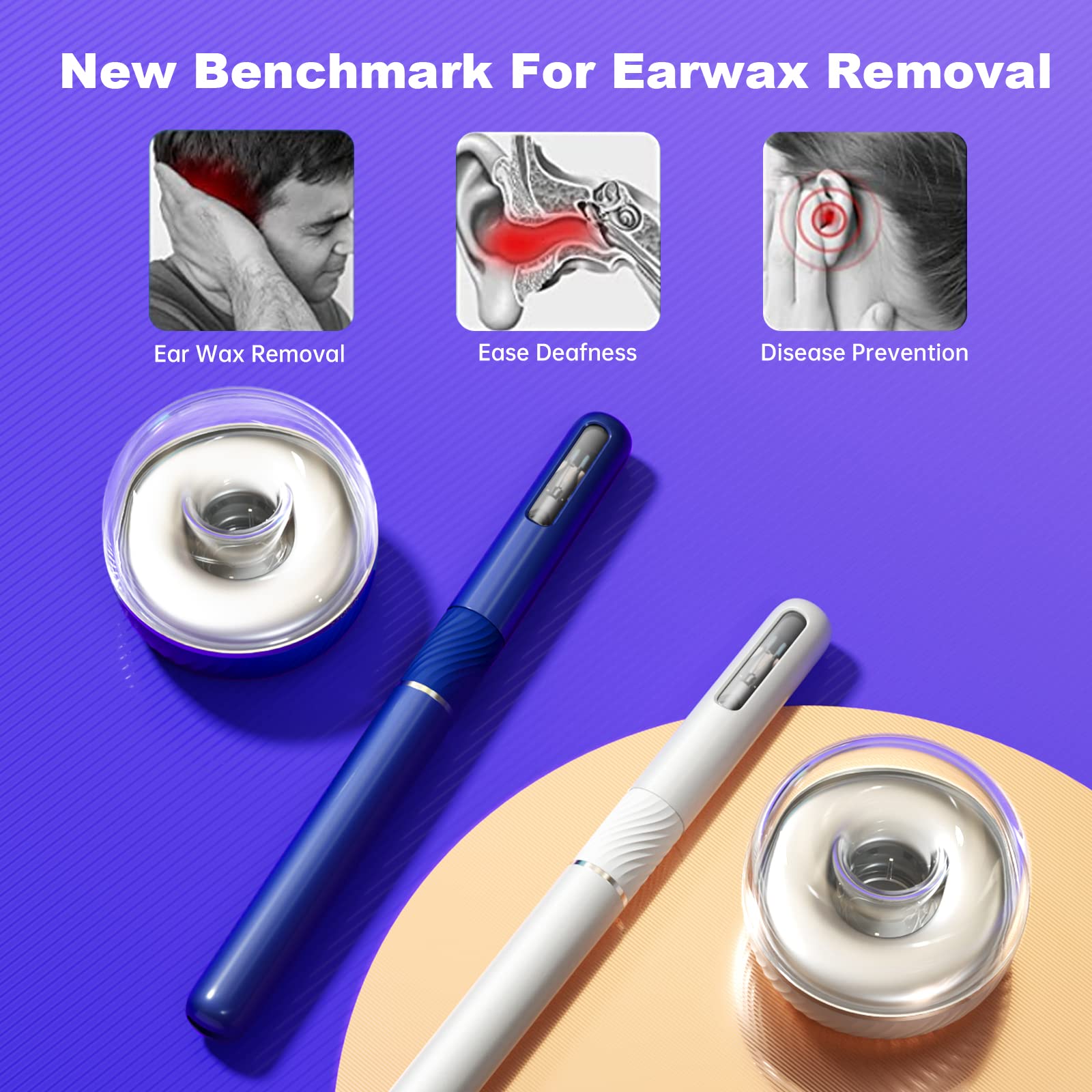 Bebird Note5 Pro,Flagship Models,10 Megapixel HD,3-in-1,Ear Wax Removal Tool Camera,Tweezers and Rod,25 Pcs,Ear Cleaner with Camera,Bebird Ear Cleaner,Ear Wax Removal,Otoscope [Starry Blue]