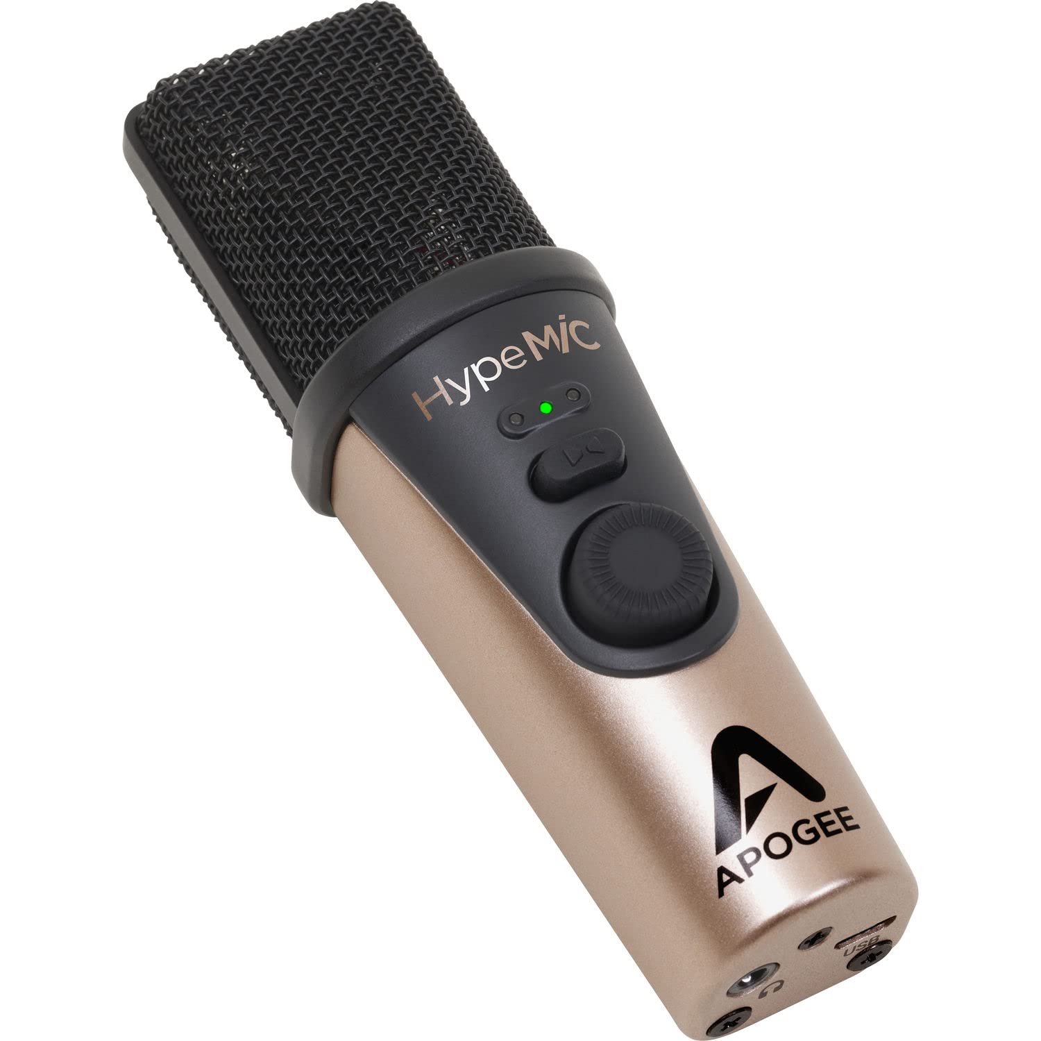 Apogee Hype Mic Bundled with On-Ear Studio Headphones - USB Microphone with Analog Compression for Capturing Vocals and Instruments, Streaming, Podcasting, and Gaming