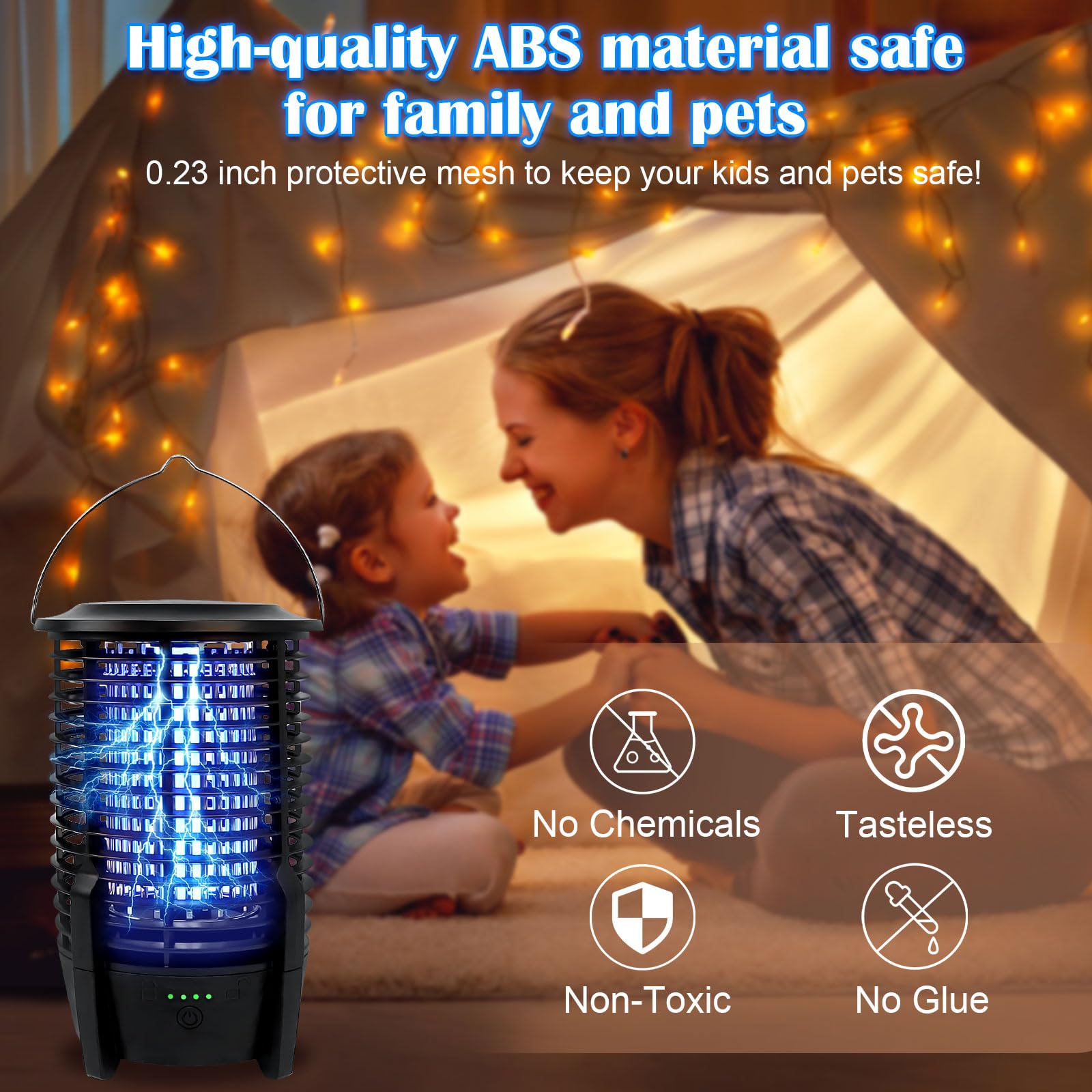 Bug Zapper Outdoor Electric,Indoor Mosquito Zapper with LED Light,Rechargeable Insect Mosquito Killer Fly Zapper, Fly Trap, Insect Trap for Home Camping Lawn Arden