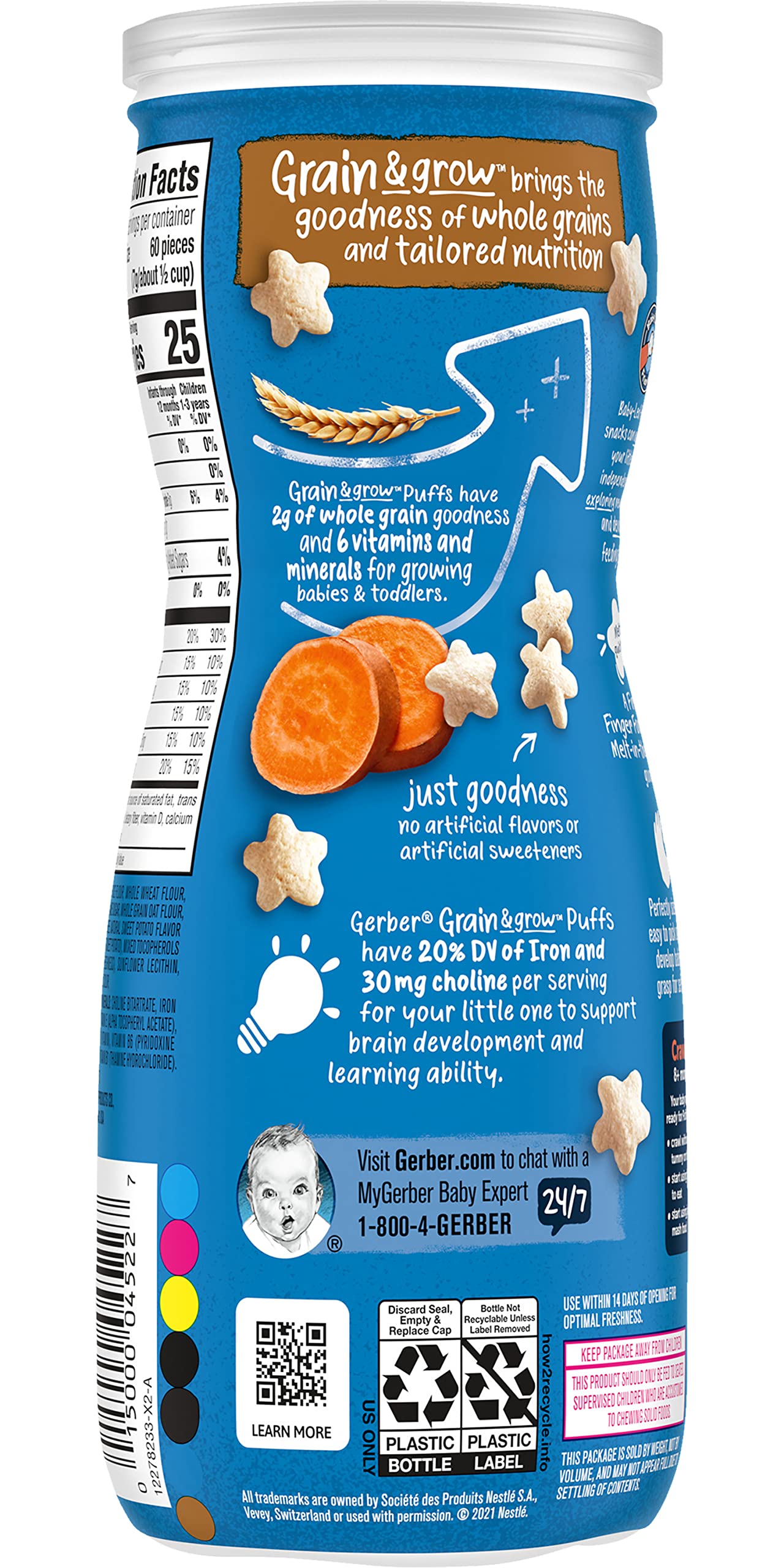 Gerber Graduates Puffs Sweet Potato 1.48 Ounce (Pack of 1)