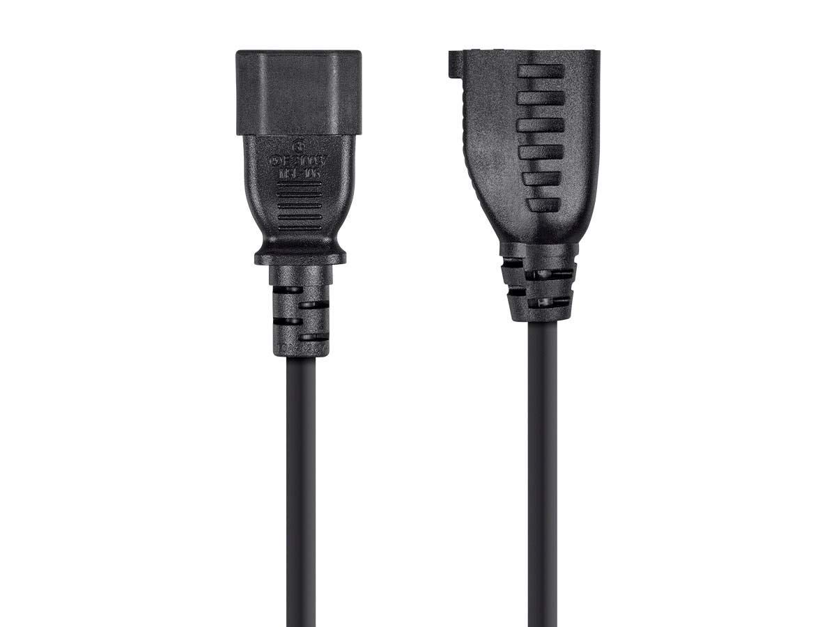 Monoprice Desktop Computer Power Cord - IEC 60320 C14 to NEMA 5-15R, 10 Amp, 1250 Watt, SVT, 125 Volt, 18AWG, 6 Feet, Black