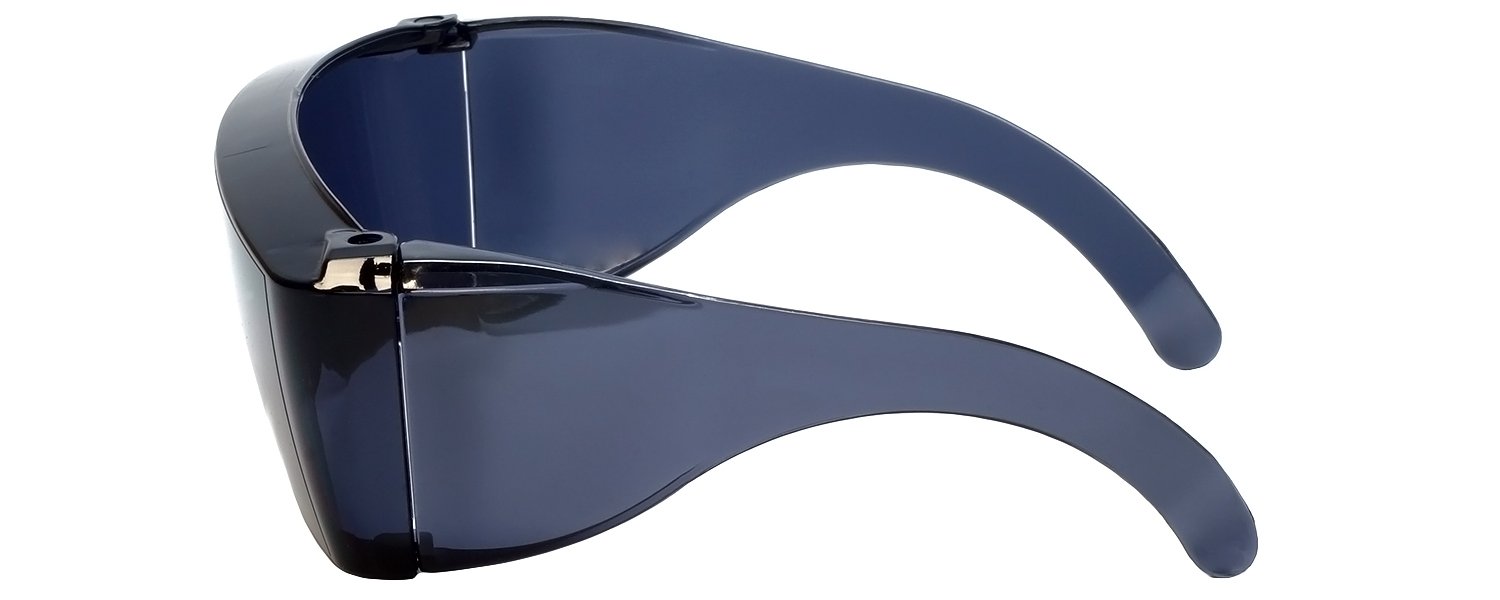 Calabria 3000 Fit Over Safety Glasses Fitover Prescription Eyewear Smoke Grey Men Women Wraparound Tinted Anti Scratch Glare