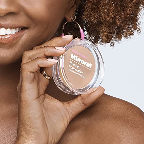 Ruby Kisses Mineral Pressed Powder Foundation, Medium to Full Coverage Natural Finish 0.35 Ounce (Chestnut)