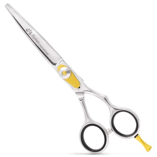 Equinox Razor Edge Series Professional Hair Scissors - 6.5” Premium Japanese Stainless Steel Hair Cutting Scissors, Hair Shears for Hair Cutting, Barber Accessories & Hair Salon Supplies - Silver