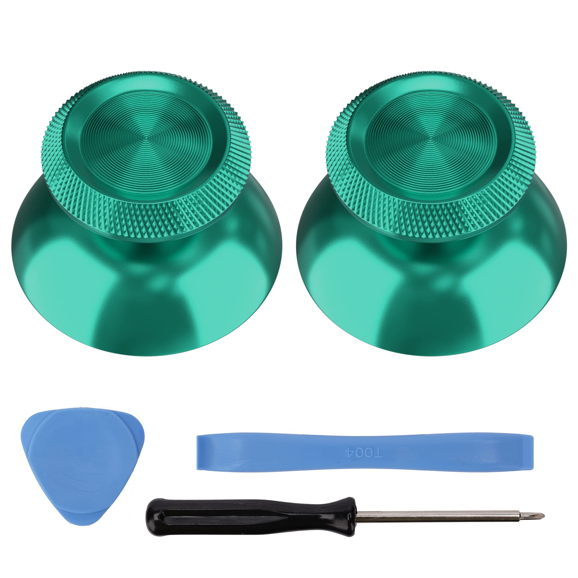 Avericht Metal Thumbsticks for PS5 Controller, Aluminum JoyStick Replacement Kit for Dualsense Controller (Metal Green)