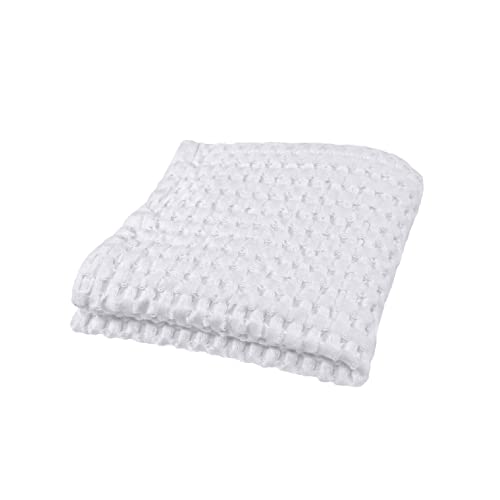GILDEN TREE Waffle Towel Quick Dry Thin Exfoliating Washcloths for Face Body, Modern Style (White)
