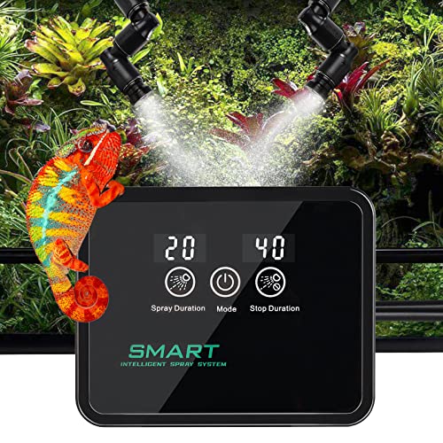 FORKPIE Reptile Mister Automatic Reptile Humidifiers Misting System Reptile Fogger Humidifiers Smart Timing Rainforest Sprayer, Timer Misting System for Reptiles Amphibians Breeding Plants Watering
