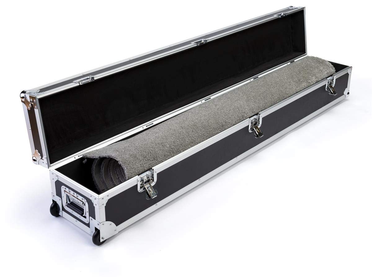 Displays2go Trade Booth Travel Case w/Wheels, Butterfly Latches β Black (CACASE01)