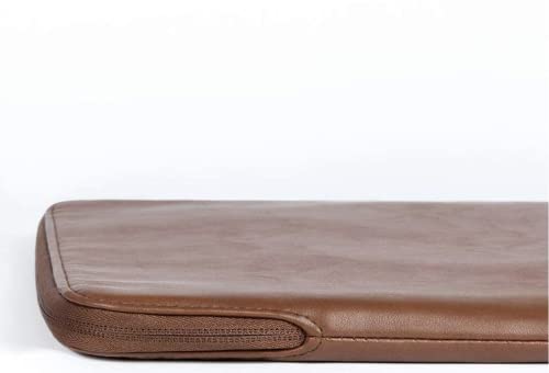 Comfyable Tablet Sleeve Compatible for iPad Pro 12.9 inch M2 2022 M1 2021 2020 with Smart/Magic Keyboard with Pencil Holder - PU Leather Bag Waterproof Slim Protective Cover Case - Brown