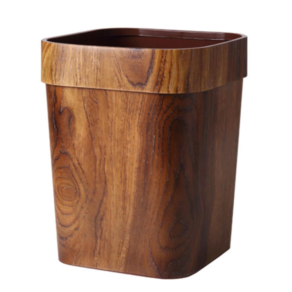 Cabilock Bathroom Trash Can, 14.0 liters, Polypropylene, Square, Light Brown