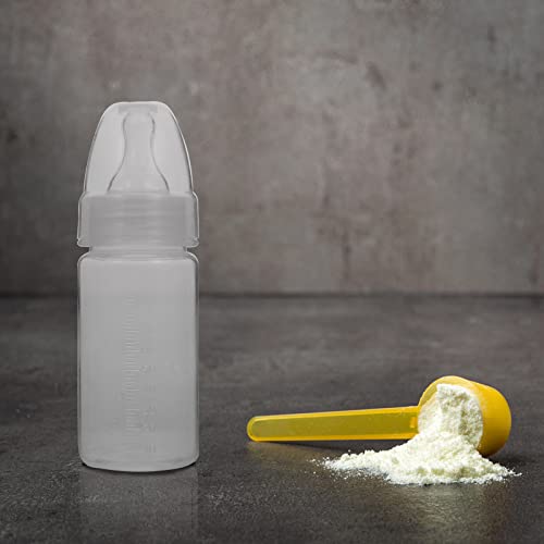 DOITOOL 15 Pcs Newborn Disposable Milk Bottles Babies Supple Milk Bottles Classic Clear Neck Bottles (White)
