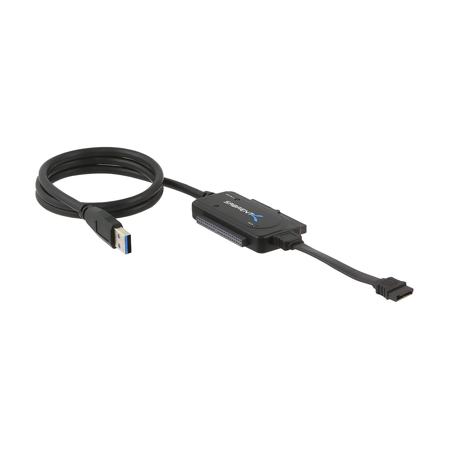 SABRENT USB 3.0 TO SATA/IDE 2.5/3.5/5.25-INCH Hard Drive Converter With Power Supply & LED Activity Lights (USB-DSC8)