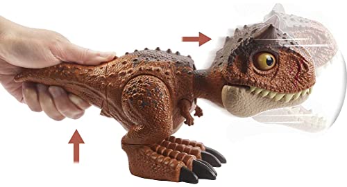 Mattel Jurassic World Camp Cretaceous Action Figure, Chompin’ Carnotaurus Toro Dinosaur Toy with Chimping & Other Motion