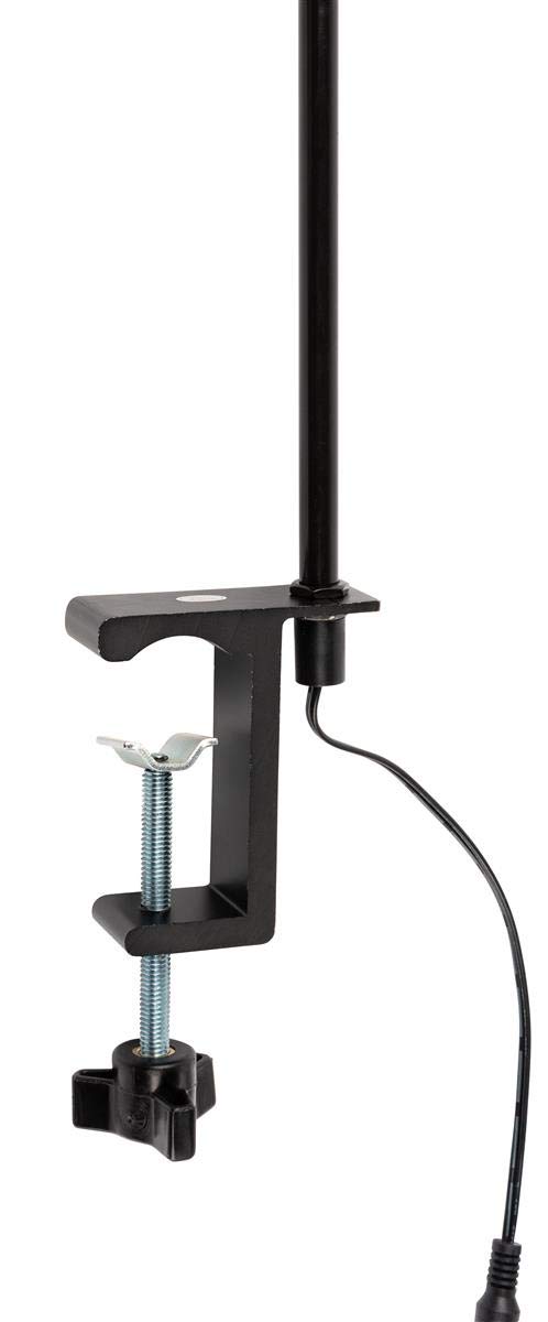 Displays2go, Trade Show Booth Clamp Spotlights, Aluminum, ABS Plastic, and Iron Construction – Black Finish (LED12W01BK)