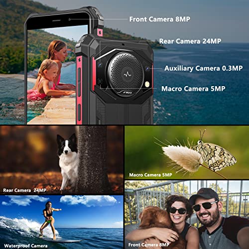 FOSSIBOT Rugged Smartphone,10600mAh Battery Rugged Cell Phone123dB Loudest Speaker Unlocked Phone 7+64GB 5.45" HD+ Rugged Smartphone Unlocked IP68 Waterproof Phone Android 12 24+8MP Camera OTG F101