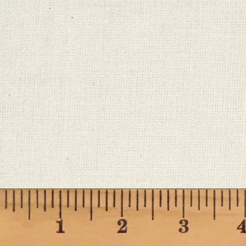 Colonial White Cotton Homespun Plaid Fabric by JCS - Sold by The Yard