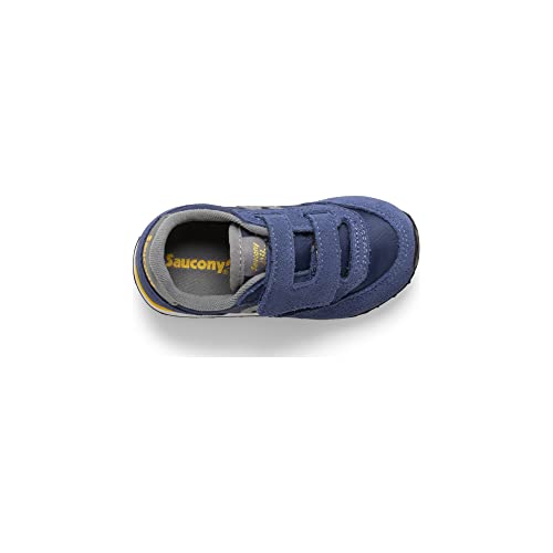Saucony mens Baby Jazz Hook & Loop Sneaker, Blue/Grey, 10.5 US
