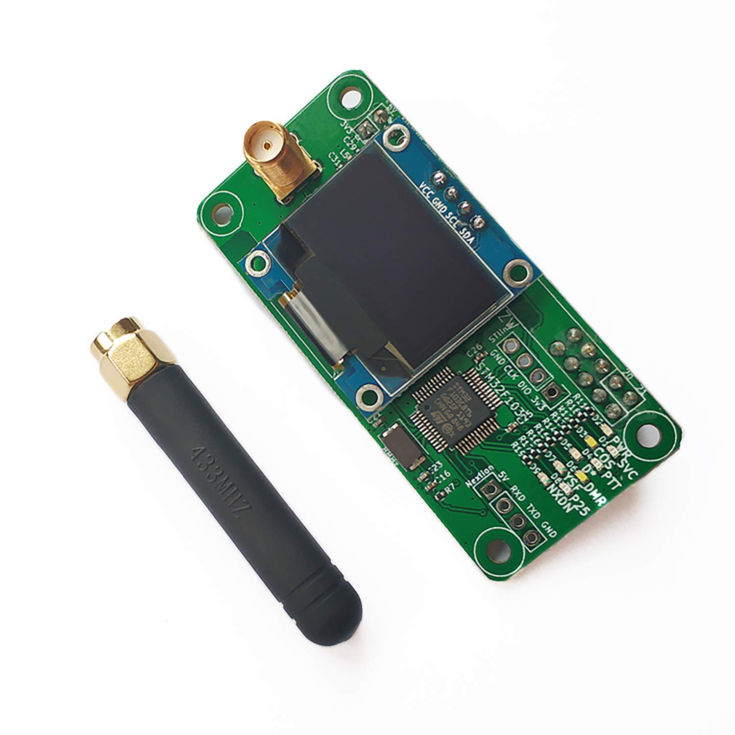 AURSINC MMDVM Hotspot Board (V1.5.2) + Antenna + OLED Display Aluminium Case Support UHF C4FM YSF NXDN DSTAR P25 DMR Fully Assembled and Tested (Raspberry pi not Included)