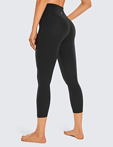 CRZ YOGA Butterluxe High Waisted Capris Workout Leggings for Women 23'' - Lounge Leggings Buttery Soft Yoga Pants Black Medium