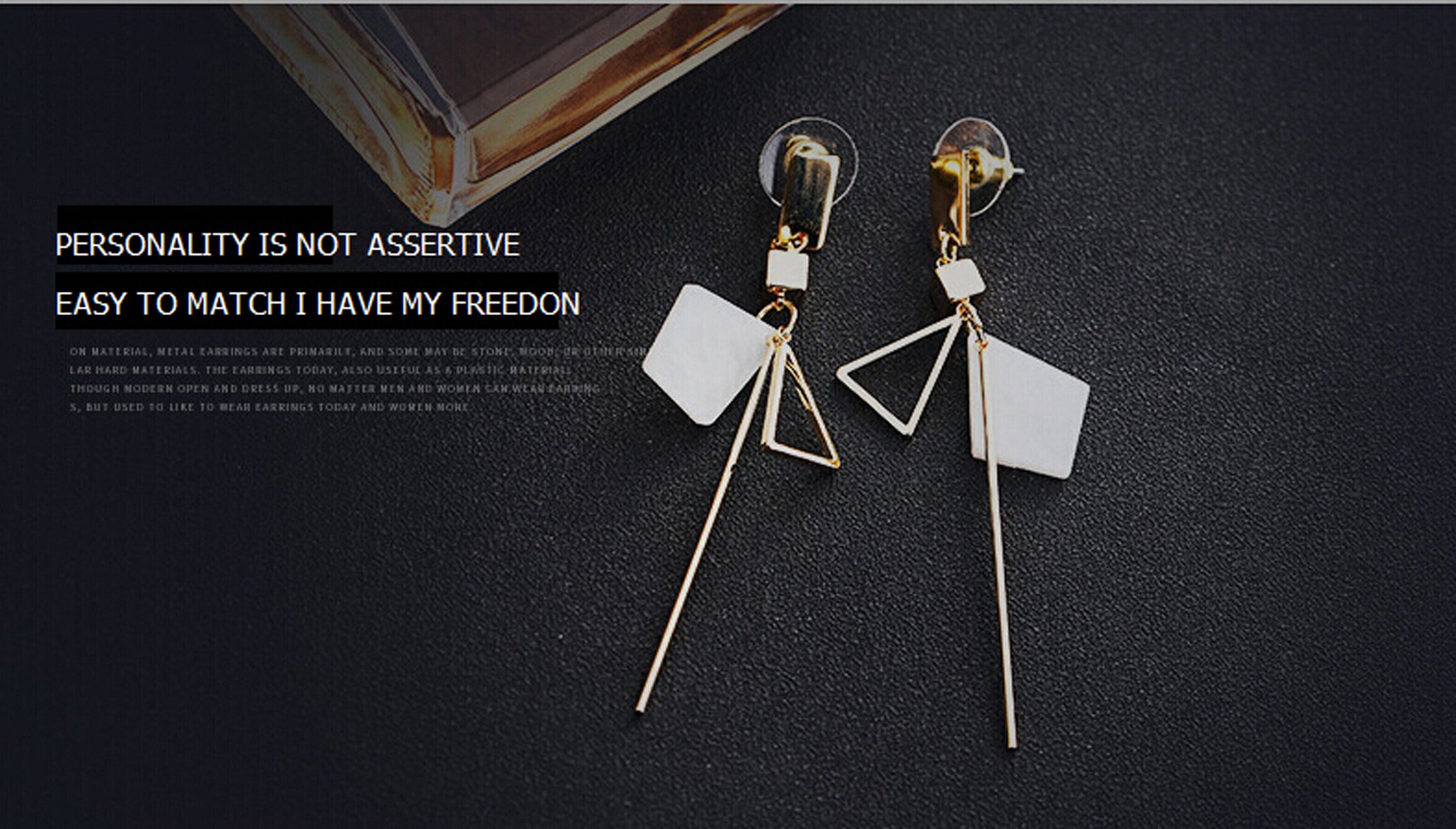 Geometric Triangle Earring Metal Simple Drop Dangle Earring Plating Gold Black Bohemian Dangling Costume Earring For Women Bar Party Fashion Jewelry (Cube)