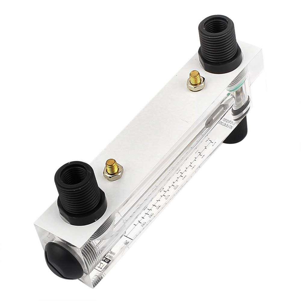 tatoko Flowmeters Adjustable Knob 0.5-5GPM 2-18LPM Water Flow Meter Panel Type Flowmeter