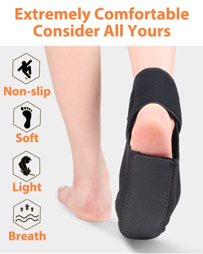DouHeal Plantar Fasciitis Night Splint Sock, Soft Stretching Boot Splint for Sleeping, Fasciitis Support Dorsal Foot Drop Brace for Right/Left Foot, Recovery Socks, Braces (L)