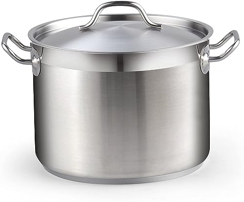 Cooks Standard Stockpots Stainless Steel, 8 Quart Professional Grade Stock Pot with Lid, Silver
