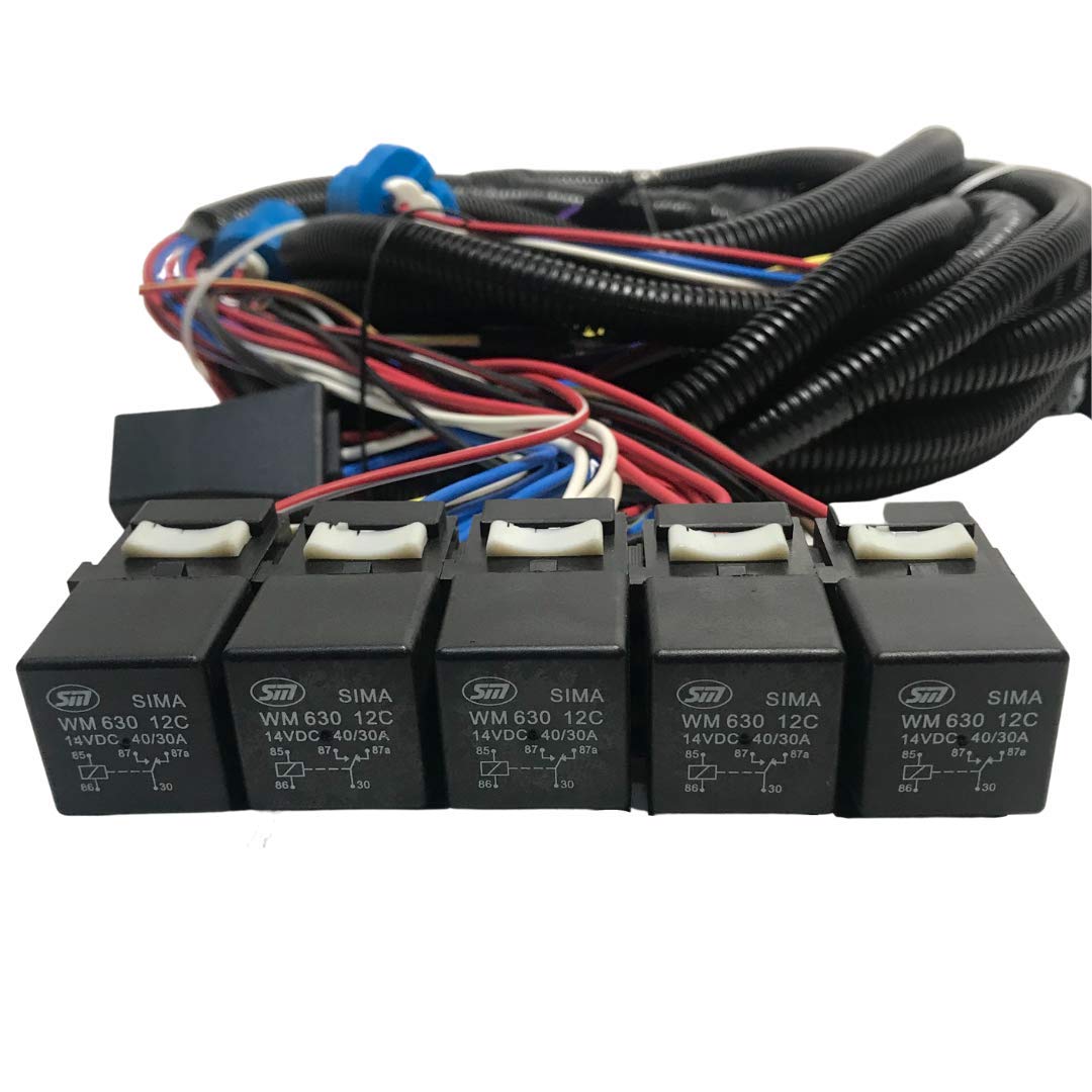 Boss Snow Plow Vehicle Side 13-Pin Wiring Harness 2008+ 5 Relay Main Truck Side MSC08001