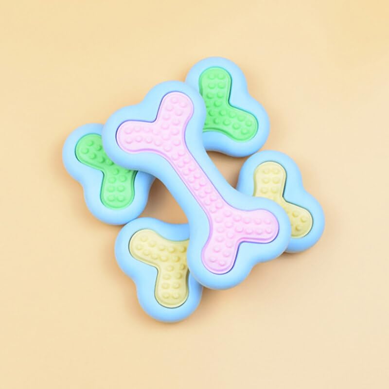 Rubber Toy for Puppy Teeth Cleaning - Interactive, Lightweight and Durable Pet Dental Health Chew Toy