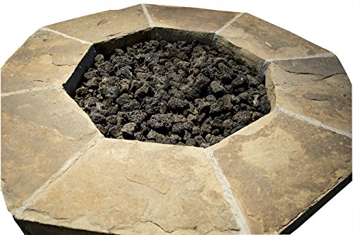 Black Lava Rocks for Fire Pit, 1 Cu Ft, (35 to 40 pounds). Naturally Formed Volcanic Rock Mined in the USA. Varies In Size From 1/2" to 1 1/2"