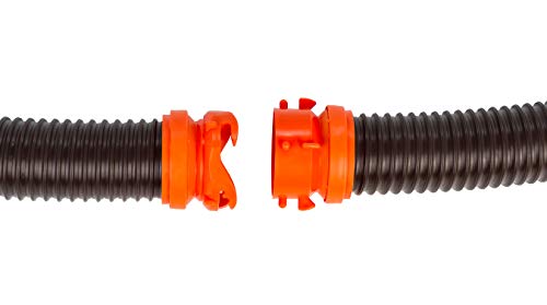 Camco 20' (39742) RhinoFLEX 20-Foot RV Sewer Hose Kit, Black, Brown & Heavy-Duty Leveling Blocks | Compatible with Single Wheels, Double Wheels, Hydraulic Jacks, Tongue Jacks | Yellow | 10-pack
