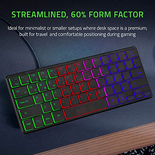 Mechanical Gaming Keyboard,MingSheng USB Wired 60% Compact Keyboard 64 Keys Small Portable Gaming Office Mute RGB Backlit Mechanical Keyboard for PC Gamers