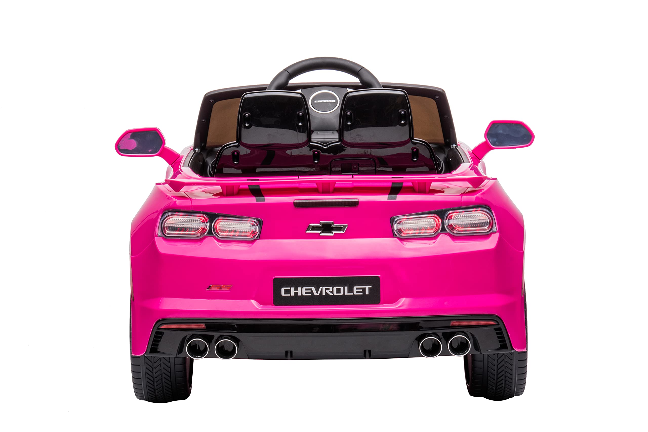 DAKOTT Kids Ride On Sports Car, 12V Battery Powered Chevy Camaro w/Parent Remote Control, Bluetooth, Horn, Music & Headlights Taillights for 3-6 Years