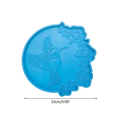 Crystal Agate Coaster Molds Resin Silicone Tray Molds Jewelry Cup Casting Mold for Epoxy Resin DIY Resin Serving Board for Home Decoration