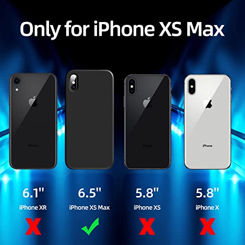 Dssairo [3 in 1 Designed for iPhone Xs Max Case, with 2 Pack Screen Protector, Slim Liquid Silicone Phone Case for iPhone 10 Xs Max 6.5 Inch, [Anti-Scratch] [Drop Protection] (Black)