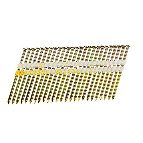 BHTOP 3 Inch Framing Nails, 21 Degree Bright Smooth Shank Plastic Collated Nails for Framing Nailer, 3 x .131,(1000 per Box)