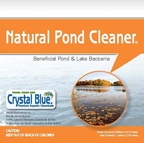Crystal Blue Natural Pond Cleaner - Muck and Sludge Remover, Safe for Koi - 1 Gallon