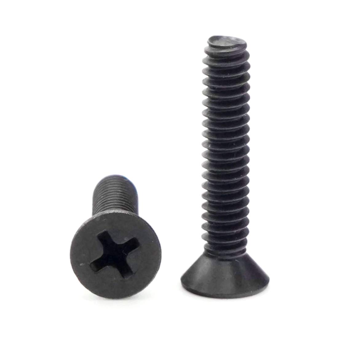 Phillips Flat Head MS Black Oxide 18-8 Stainless Steel - #8-32 x 1 (FT) Qty-25