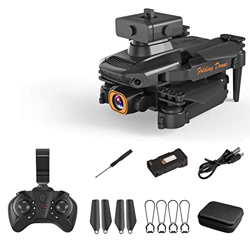 Dual 1080P HD FPV Camera Foldable Mini Drone Toys - Altitude Hold Mode Trajectory Flight One Key Start Speed Adjustment Headless Mode Remote Control Drone for Adults Boys Girls