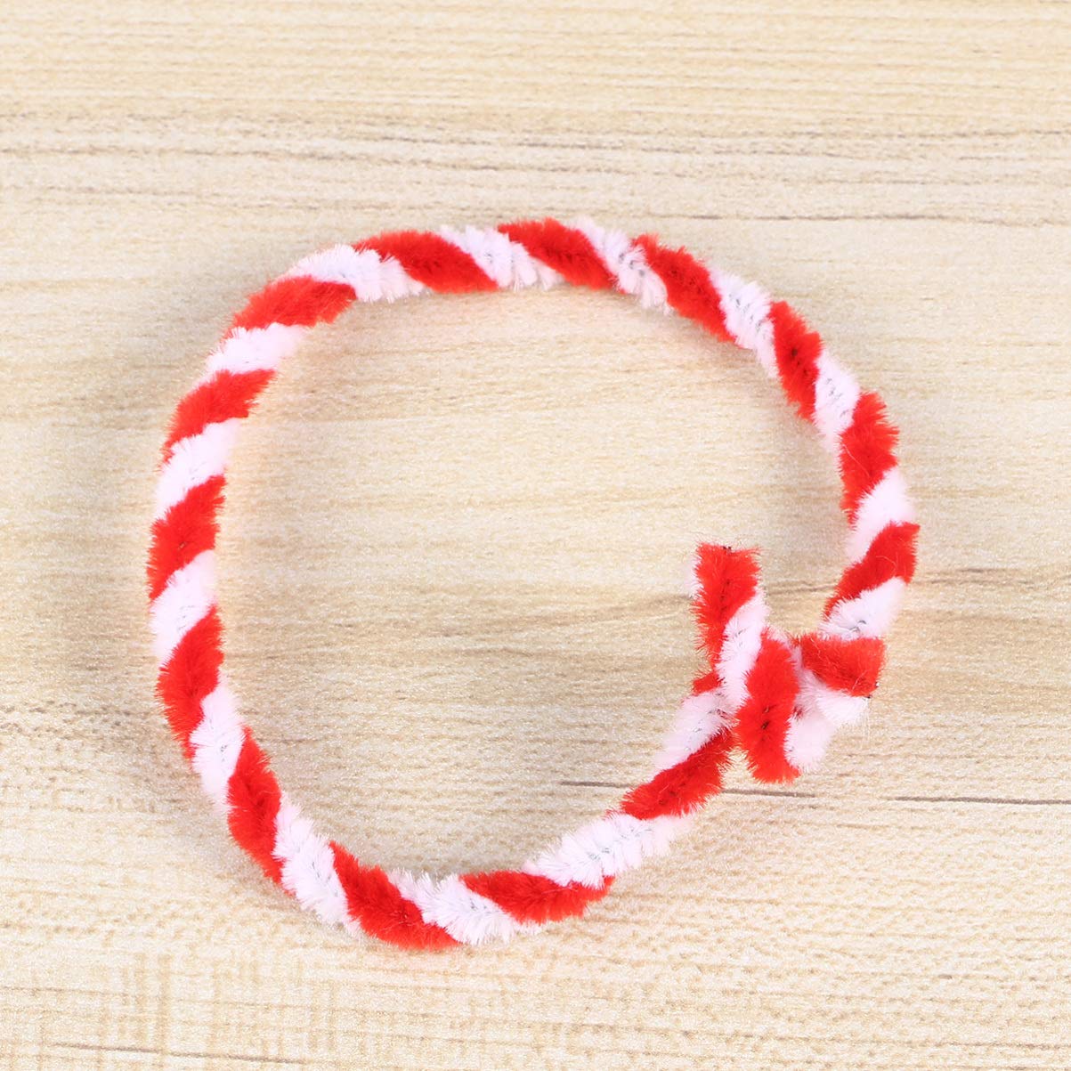 Homoyoyo 50pcs Cleaners for Crafts Christmas Tree Pendant Chenille Cleaners for DIY Chenille Stems Fluffy Cleaners DIY Plush Green Craft Chenille Stems Pipeline Process Tube