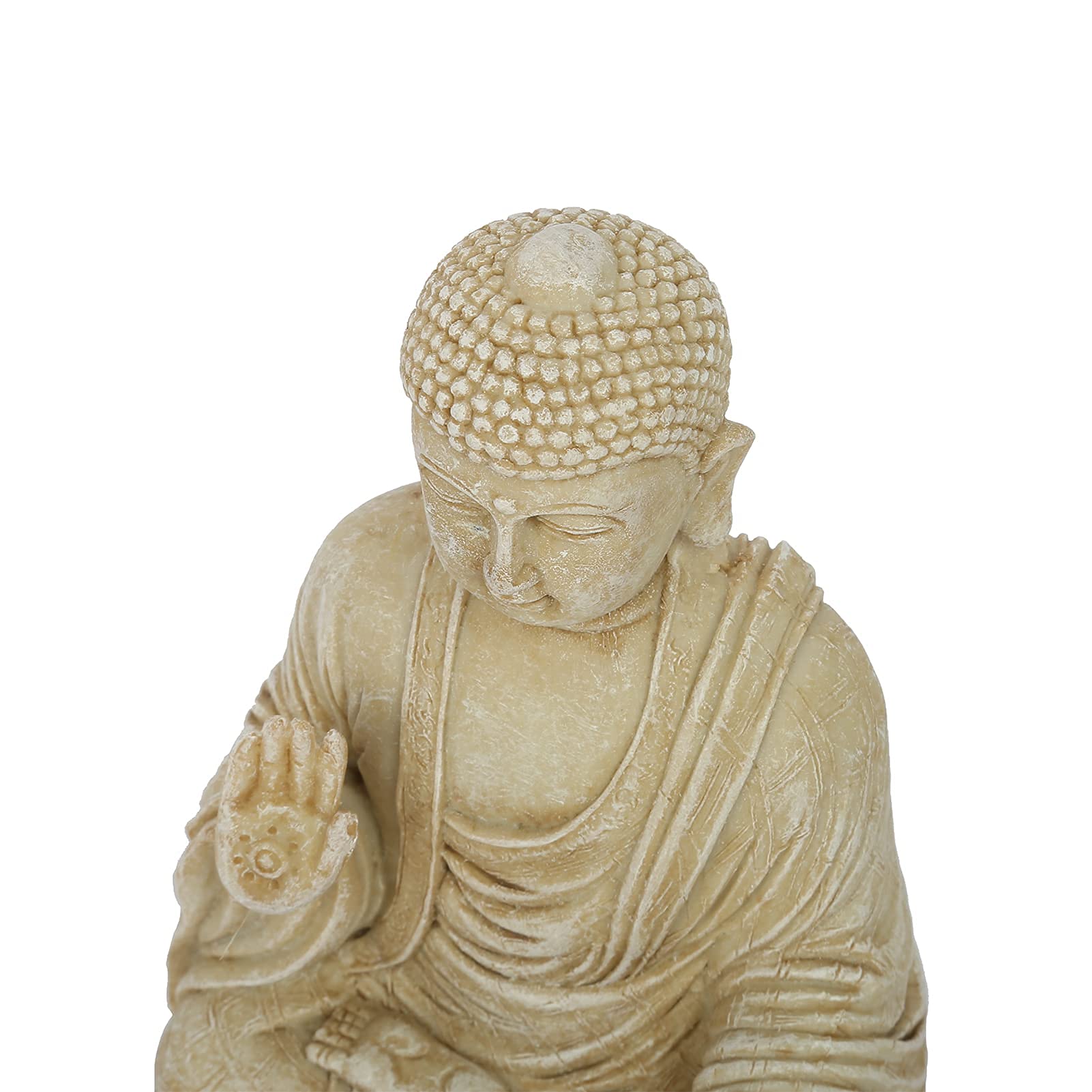 Exqelf Buddha Statue, Praying Buddha Decor Figurine, Meditating Buddha Serene Decorative Figurine for Home Office Desktop Outdoor Garden Yard Decoration, Yoga Zen Décor(Small)